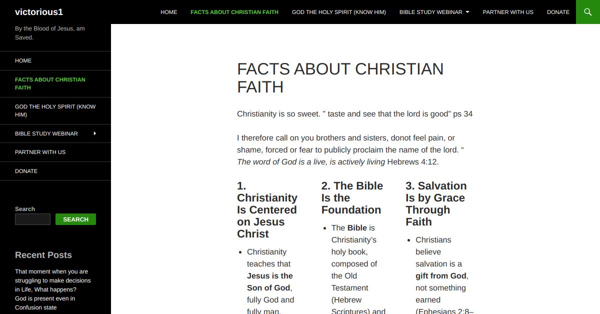 Facts about Christian Faith | victorious1